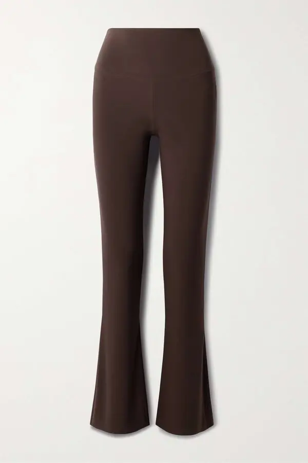 Norma Kamali Stretch-jersey Straight-leg Pants - Chocolate