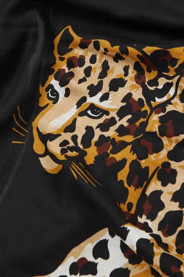 Saint Laurent Printed Modal And Cashmere-blend Scarf