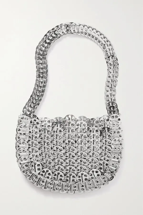 Rabanne 1969 Moon Chainmail Shoulder Bag - Silver