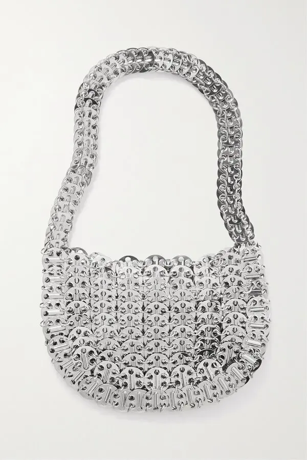 Rabanne 1969 Moon Chainmail Shoulder Bag - Silver