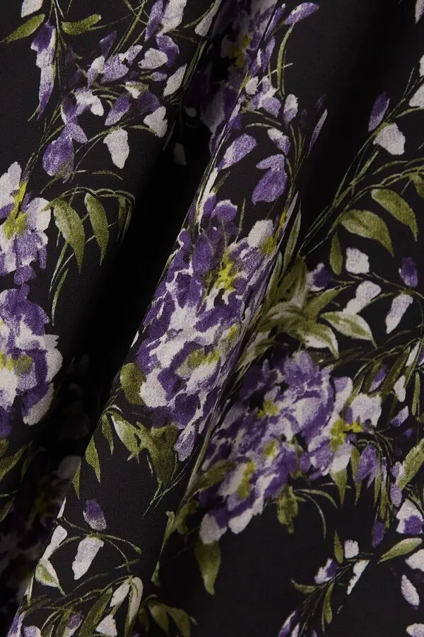 Norma Kamali Floral-print Georgette Gown