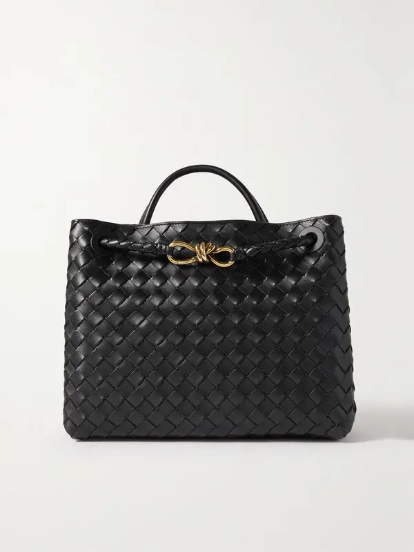 Bottega Veneta Andiamo Medium Woven Leather Tote