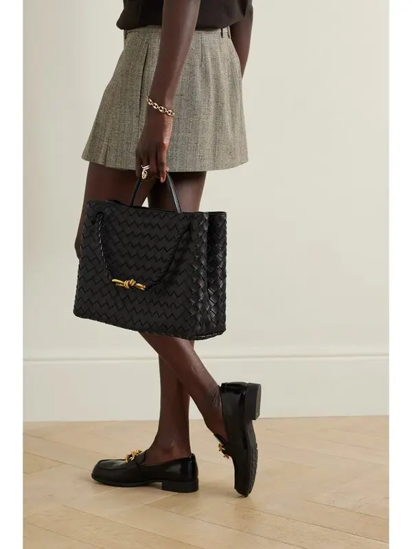 Bottega Veneta Andiamo Medium Woven Leather Tote