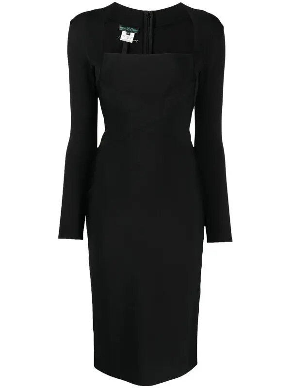 HERVE L. LEROUX Long-sleeve Dress