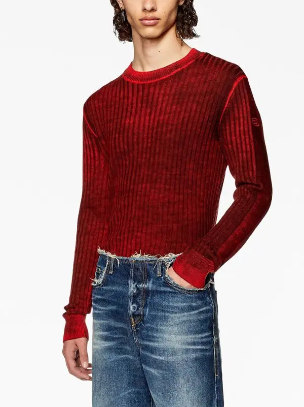 Diesel K-Andelero Ribbed-Knit Jumper In Red - 44% Off | Editorialist