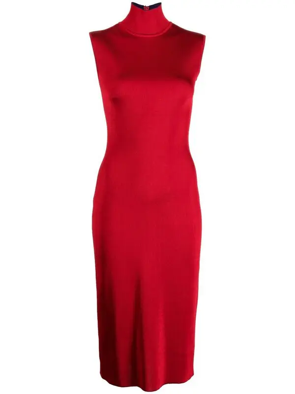 HERVE L. LEROUX Knitted Pencil Dress