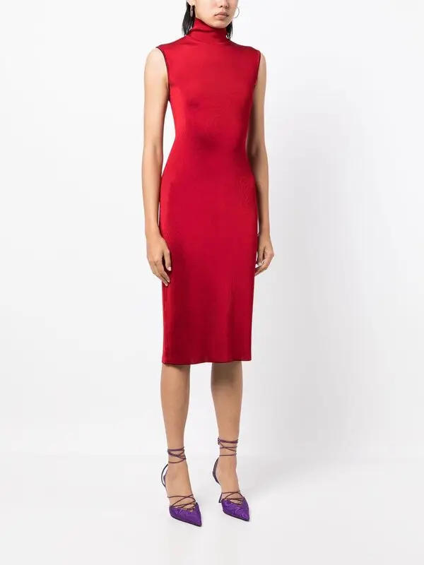 HERVE L. LEROUX Knitted Pencil Dress