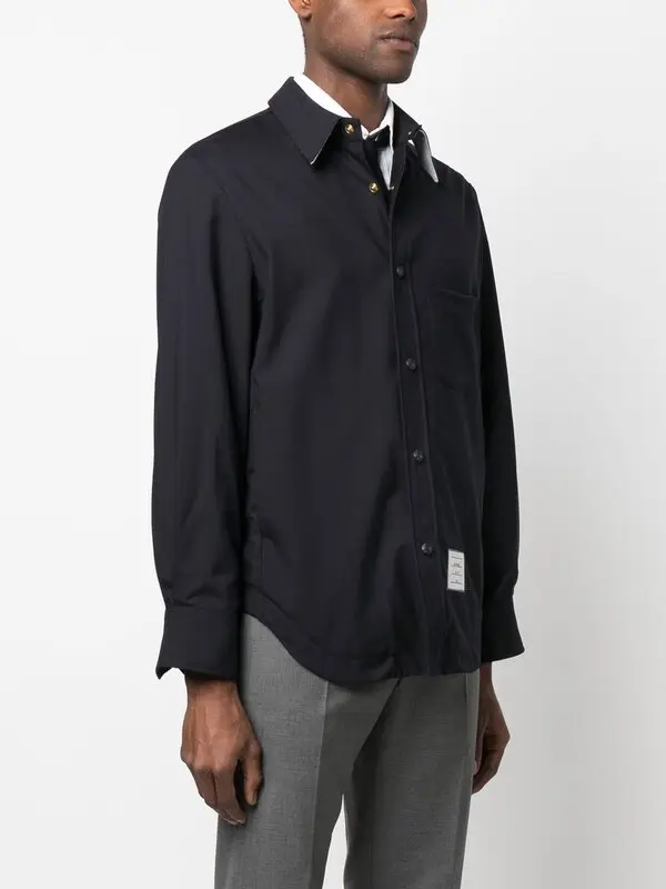 Thom Browne Stripe-detail Press-stud Shirt
