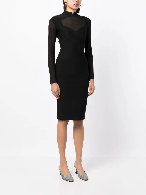 HERVE L. LEROUX Sheer-panel Dress