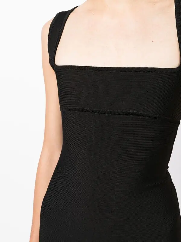 HERVE L. LEROUX Scoop-neck Pencil Dress