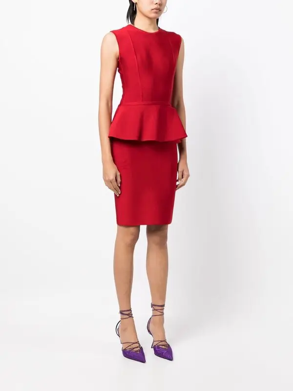 HERVE L. LEROUX Peplum Pencil Dress