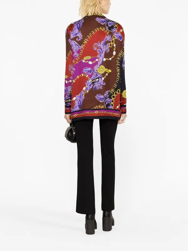Versace Chain Couture-print Shirt - Pink