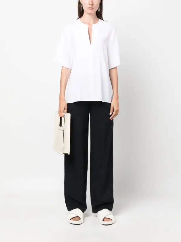 Vince Split-neck Blouse