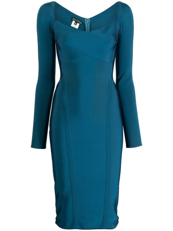 HERVE L. LEROUX Bandage Pencil Dress