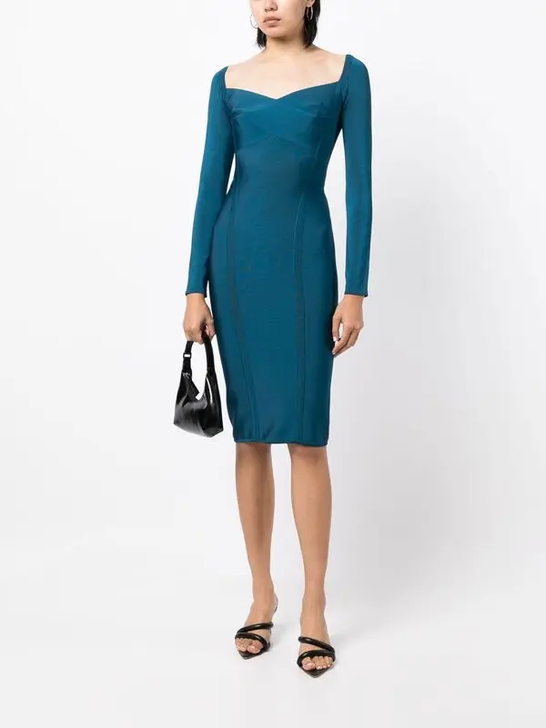 HERVE L. LEROUX Bandage Pencil Dress