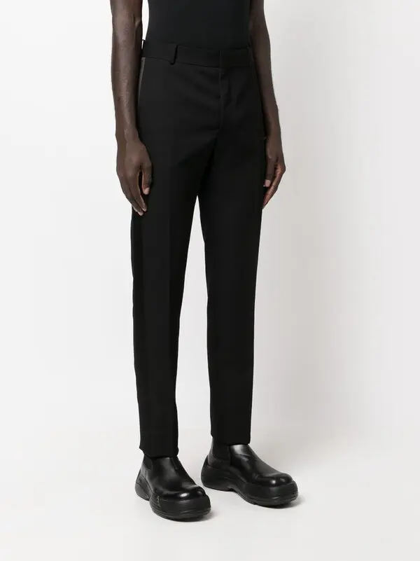Alexander McQueen Satin-trimmed Tailored Trousers