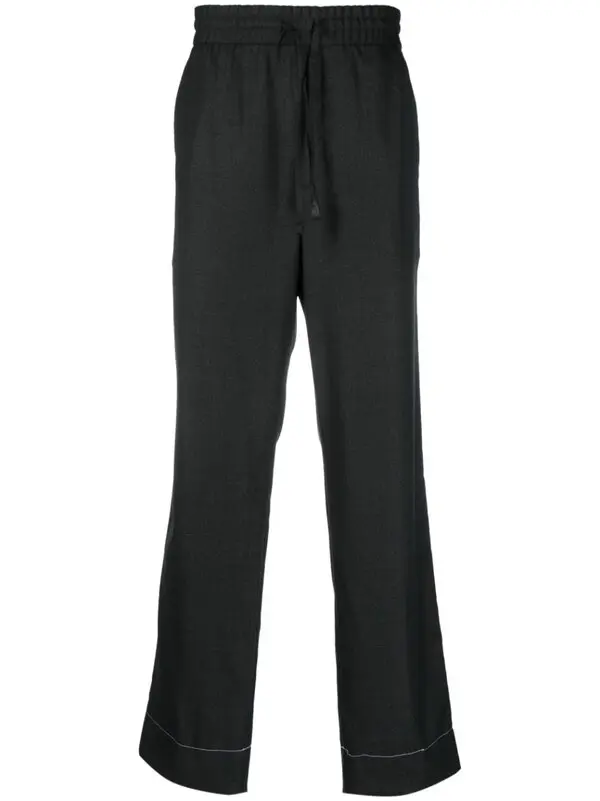 Brioni Drawstring-waist Wool Trousers
