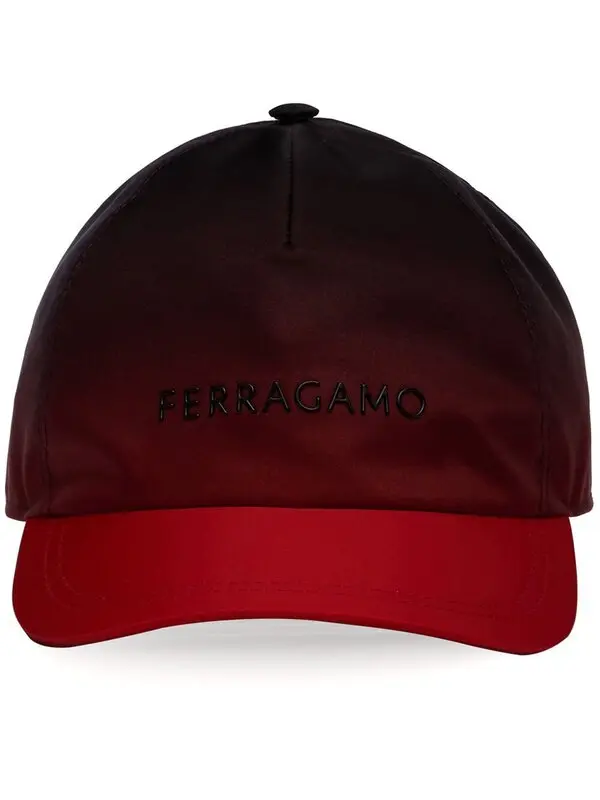 FERRAGAMO Logo-appliqué Cotton Baseball Cap - Red