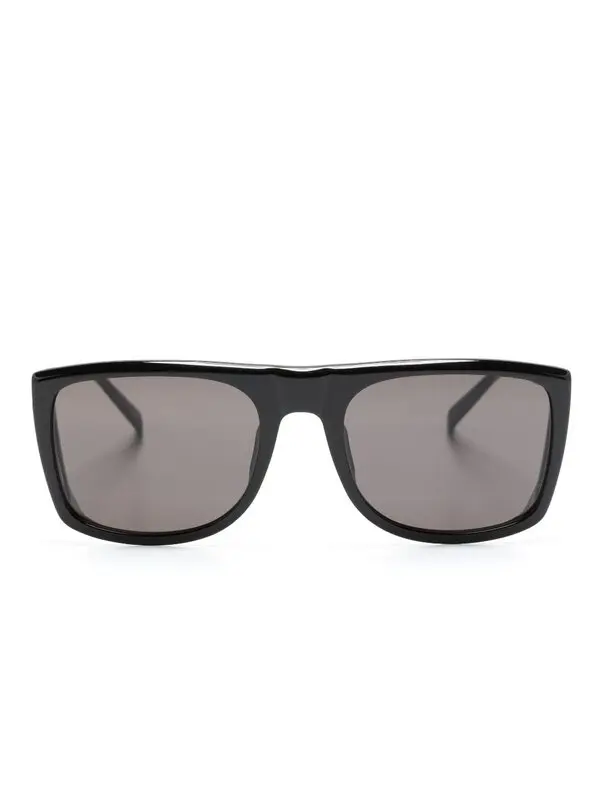 Dunhill Side-flap Square-frame Sunglasses - Black