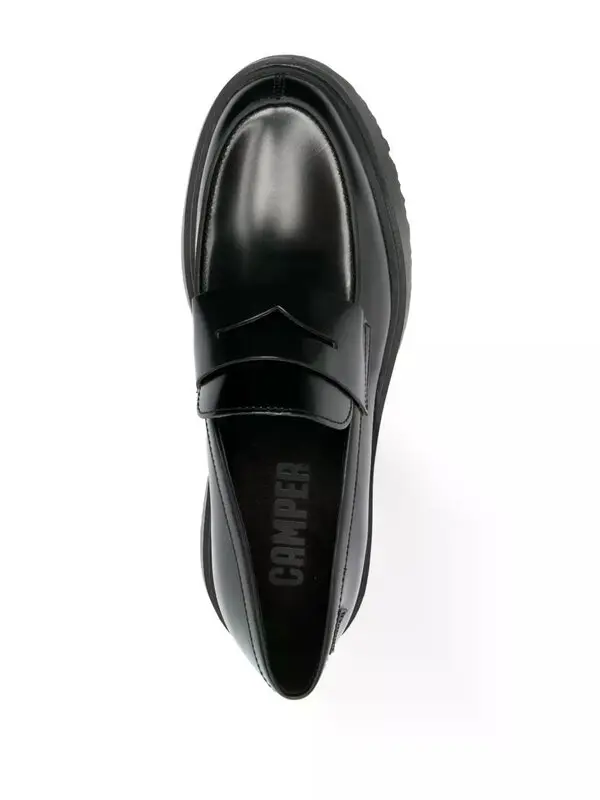 Camper Walden Leather Loafers - Black