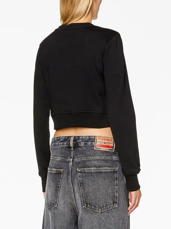 DIESEL® F-slimmy-od Cropped Sweatshirt - Black