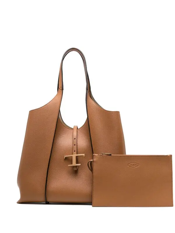TOD'S T Timeless Medium Leather Tote Bag