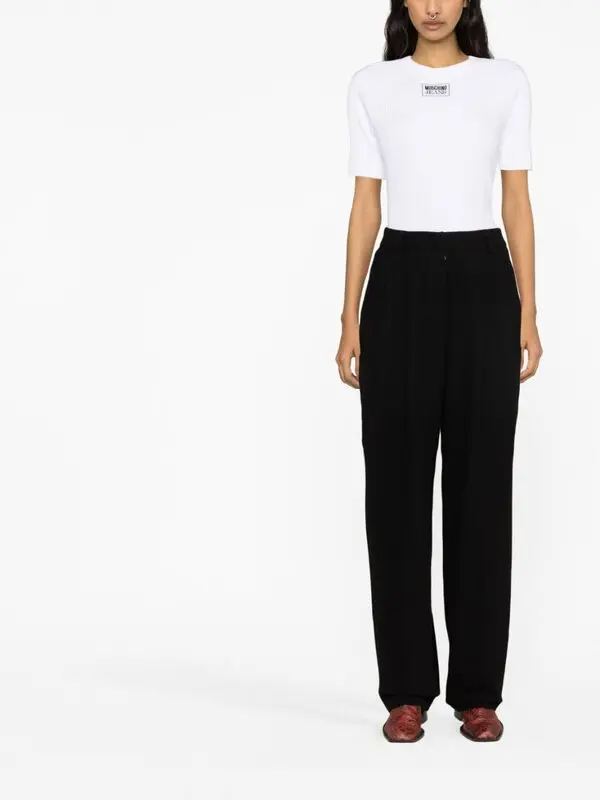 Moschino Logo-patch Knitted Top