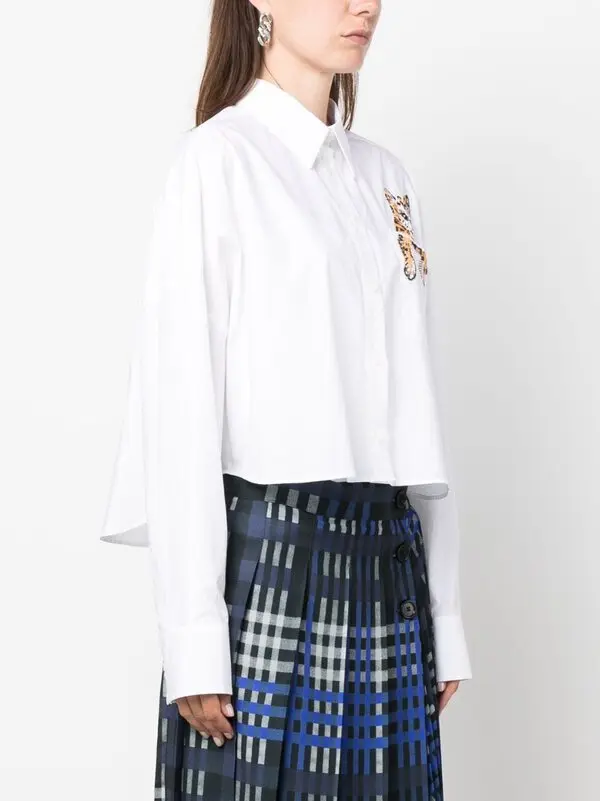MSGM Sequin-embellished Cotton Shirt