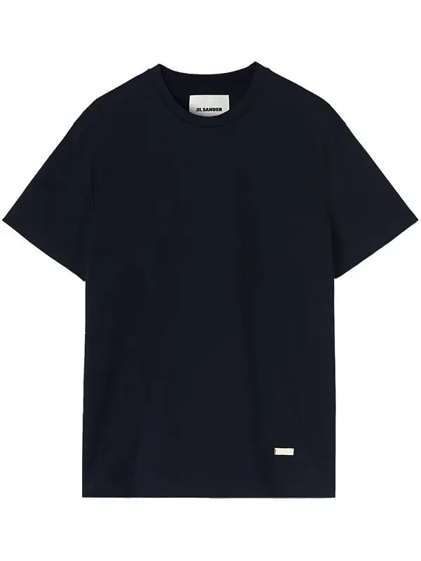 JIL SANDER Logo-plaque Cotton T-shirt - Black