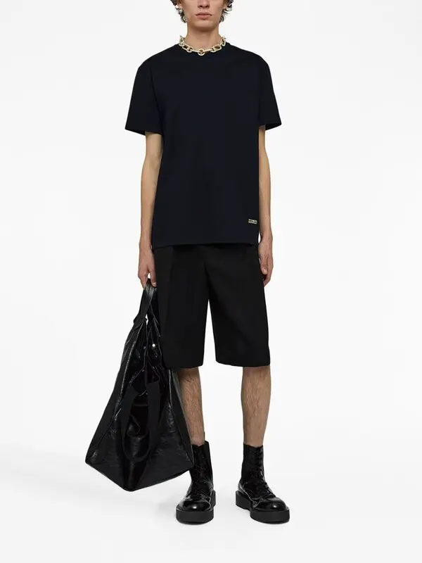 JIL SANDER Logo-plaque Cotton T-shirt - Black