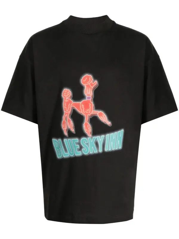 BLUE SKY INN Logo-print Cotton T-shirt - Black