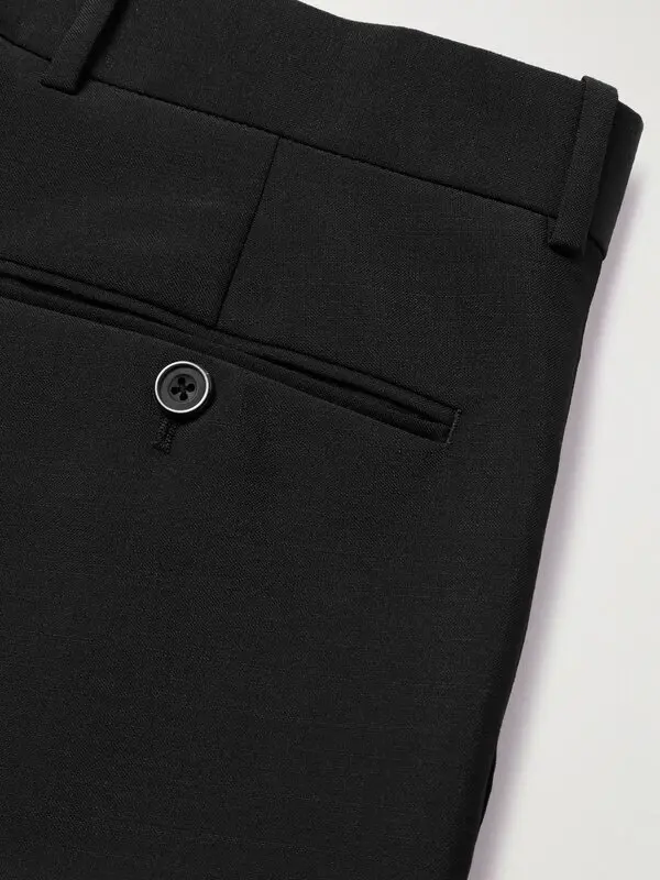 Alexander McQueen Slim-fit Pleated Wool And Mohair-blend Suit Trousers