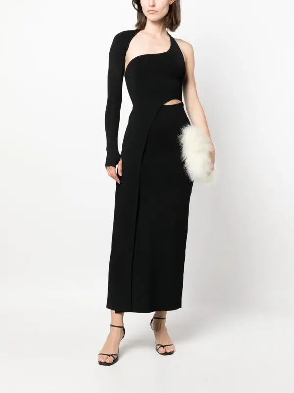 silk dress midi length Freilla Brown Satin Midi dress - US 10