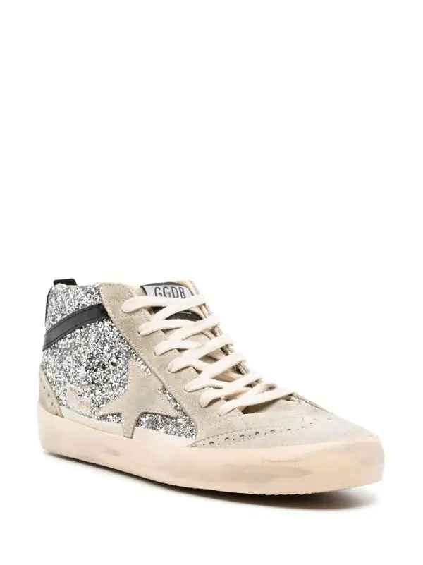 GOLDEN GOOSE Mid Star Glitter Sneakers