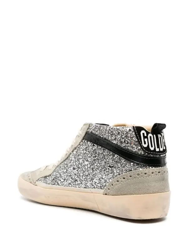 GOLDEN GOOSE Mid Star Glitter Sneakers