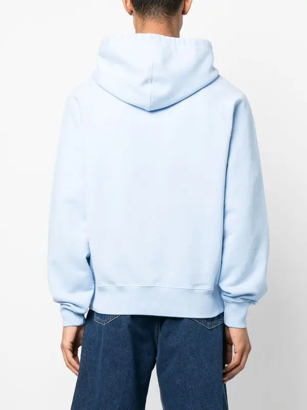 AMI Paris Embroidered-logo Zip-fatening Hoodie