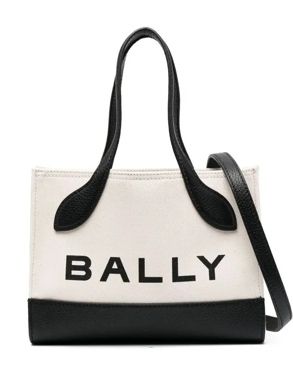 Bally Logo Print Tote Bag - Neutrals