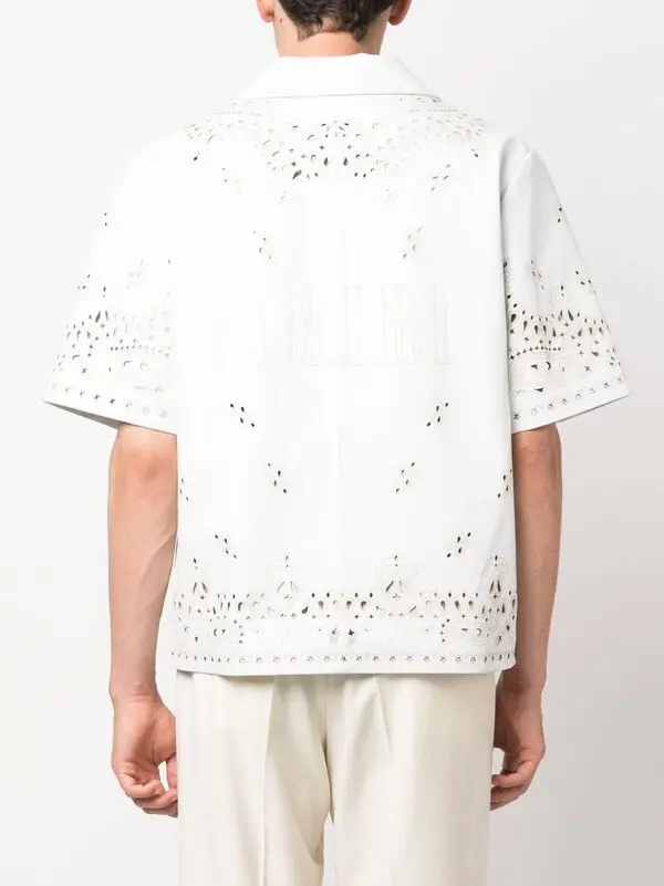 Amiri Perforated-design Leather Shirt