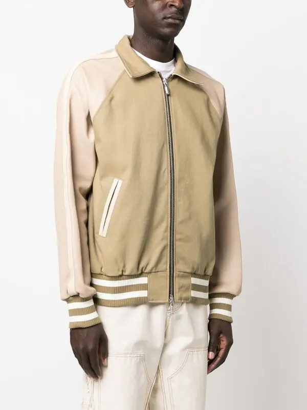 Rhude Logo-patch Varsity Jacket - Brown