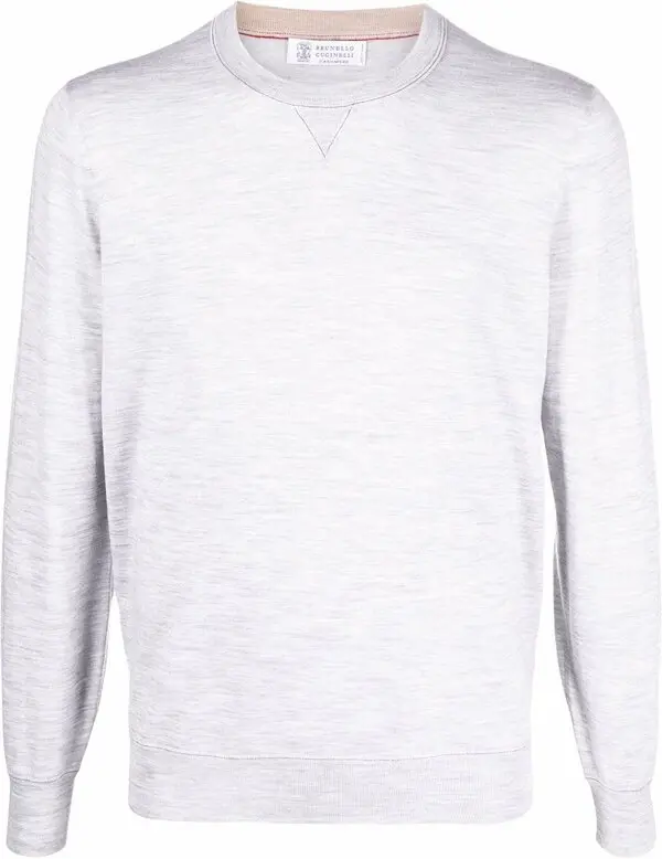 Brunello Cucinelli Crewneck Fine-knit Jumper - Grey
