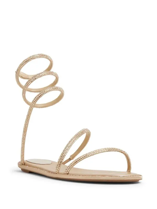 Rene Caovilla Cleo Crystal-embellished Flat Sandals