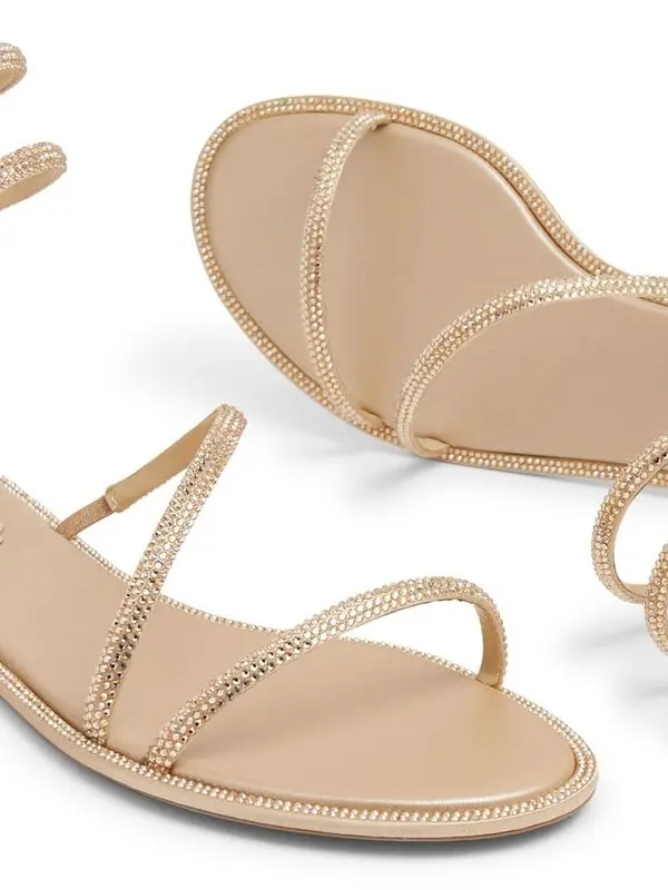 Rene Caovilla Cleo Crystal-embellished Flat Sandals