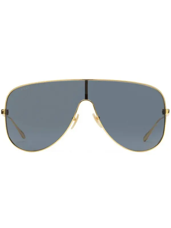 Gucci Mask Logo-lettering Sunglasses