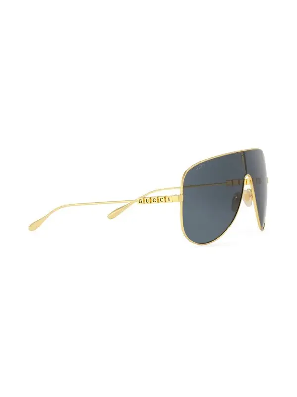 Gucci Mask Logo-lettering Sunglasses