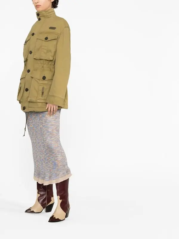 Dsquared2 Multi-pocket Funnel-neck Jacket