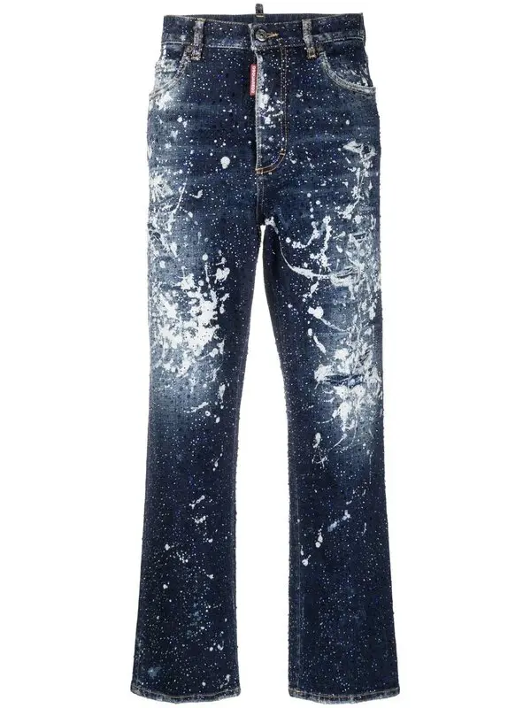 Dsquared2 Embellished Straight-leg Jeans