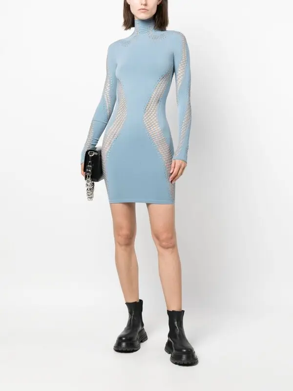 MUGLER Seamless Panelled Minidress