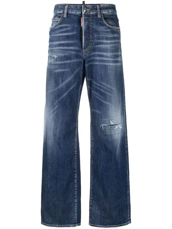 Dsquared2 High Waist Wide-leg Jeans - Blue