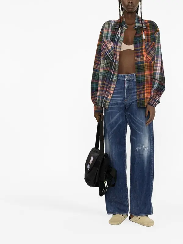Dsquared2 High Waist Wide-leg Jeans