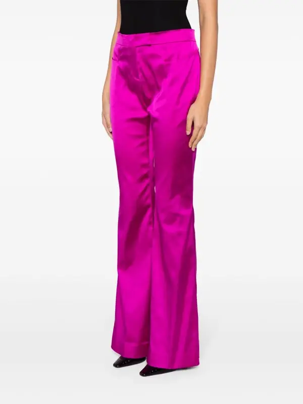 TOM FORD Flared Satin Trousers - Purple